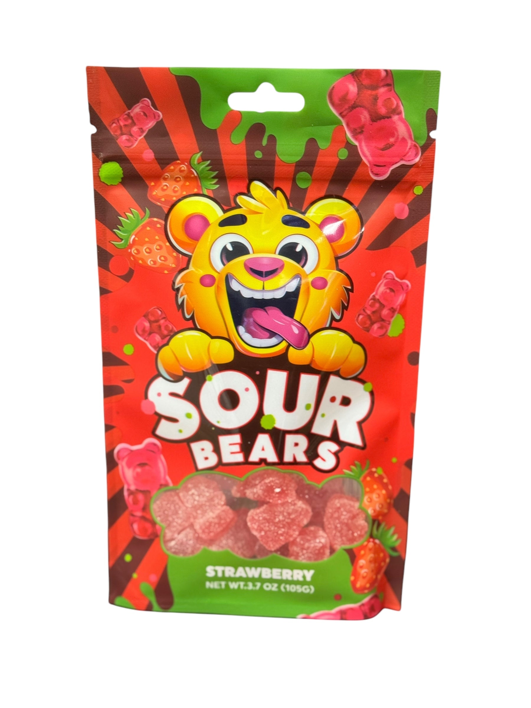 Sour Bears - Strawberry Flavor (3.7oz)- 12 count – Elmors