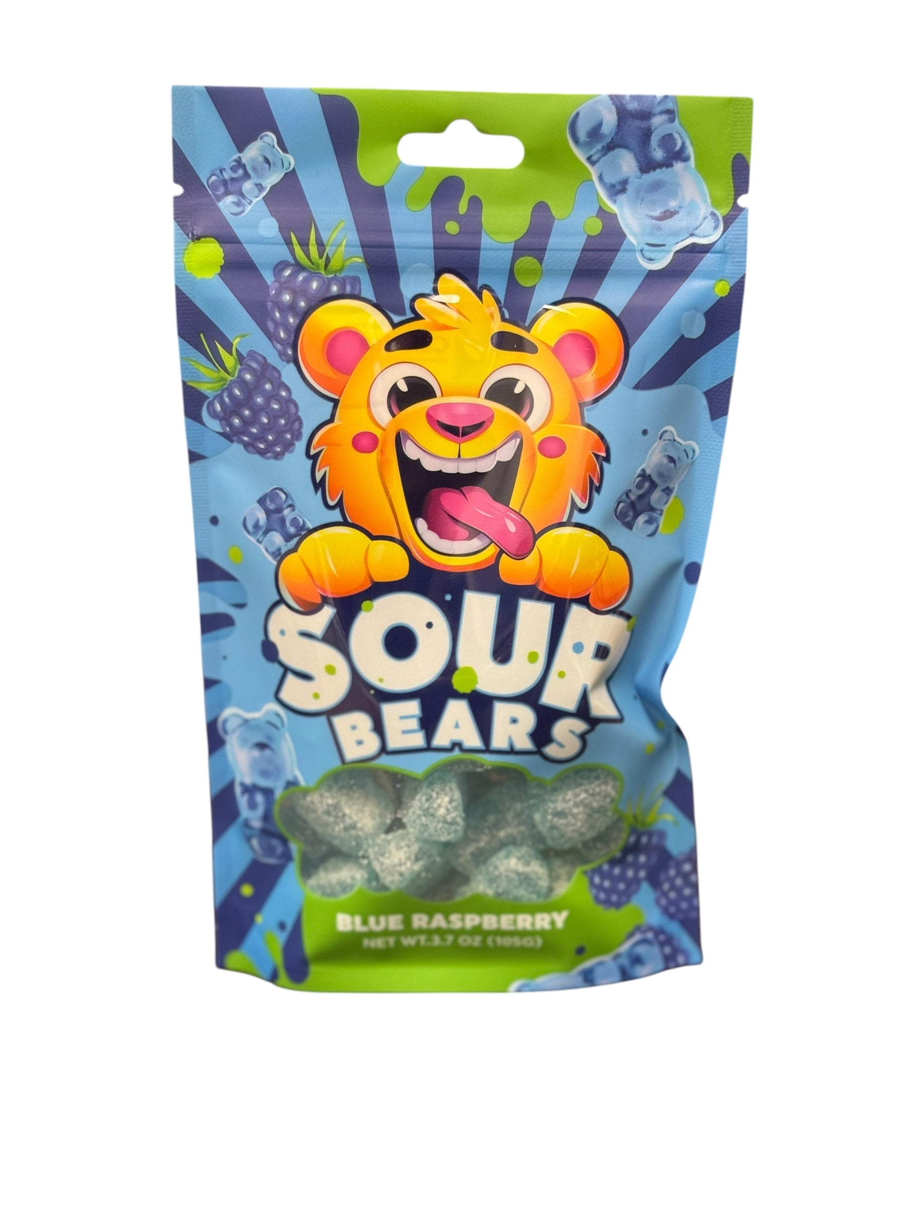 Sour Bears - Blue Raspberry Flavor (3.7oz)- 12 Count – Elmors